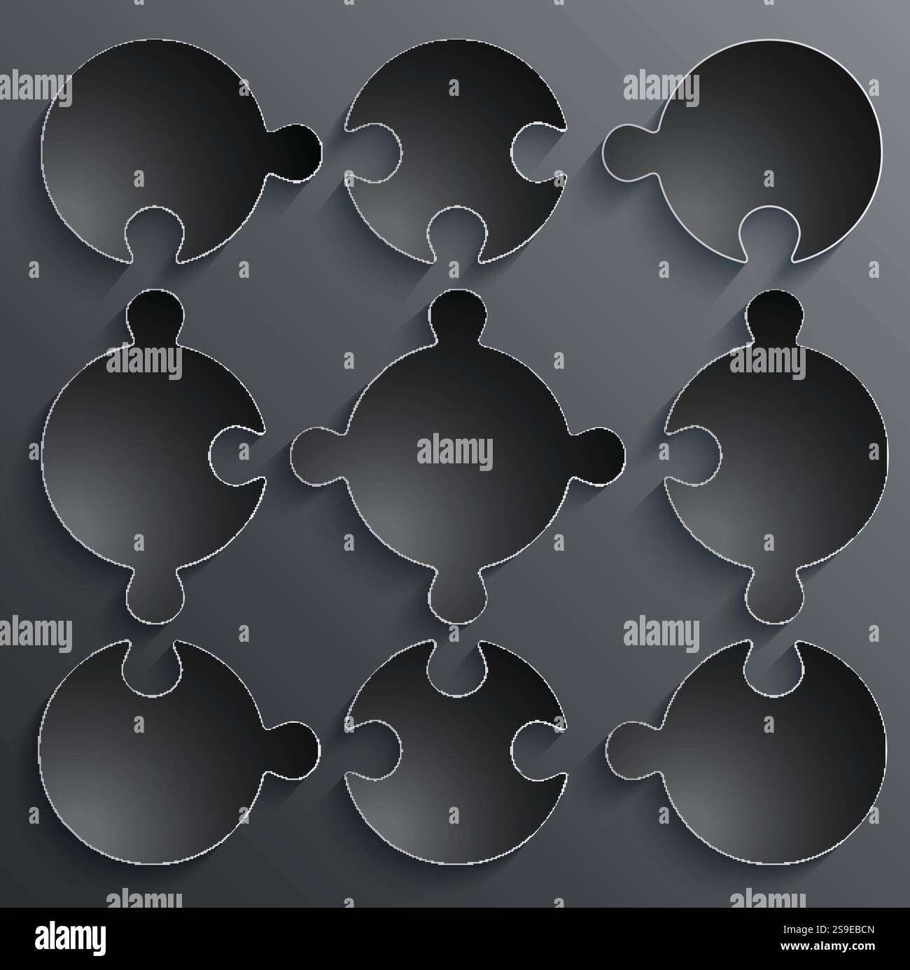 Parts of paper puzzles. Business concept, template, layout Stock Vector ...