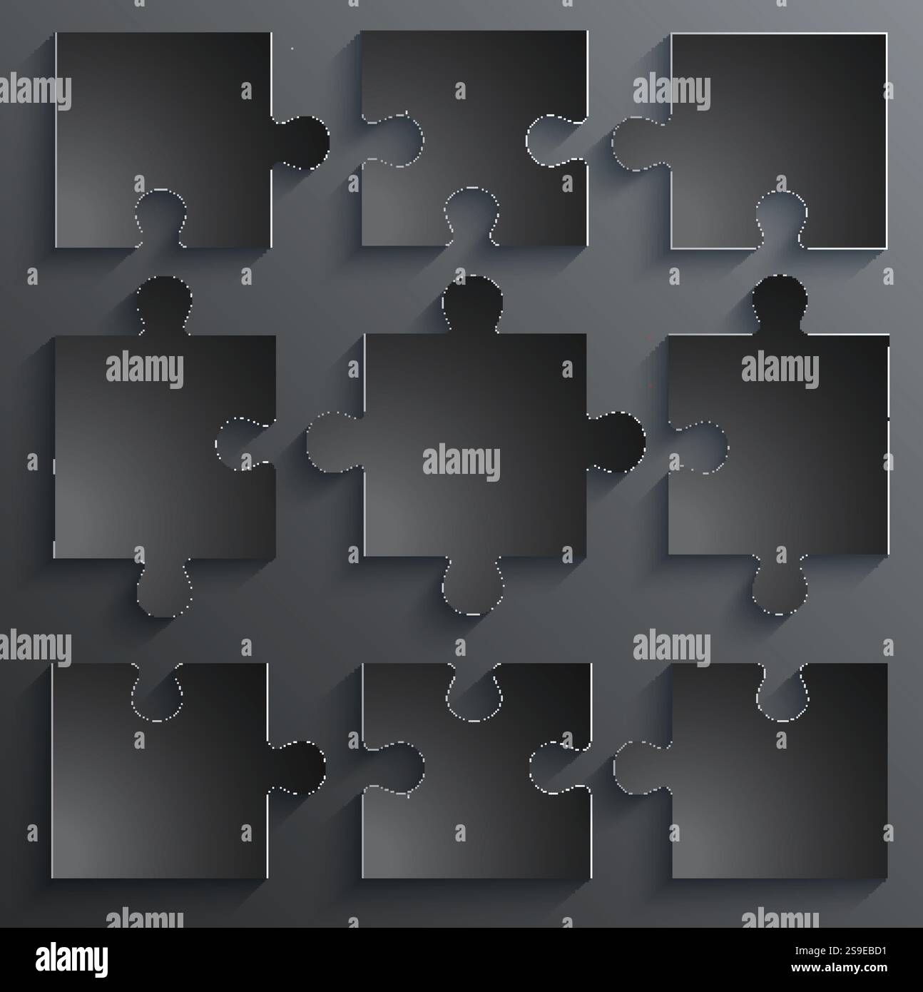 Parts of paper puzzles. Business concept, template, layout Stock Vector ...
