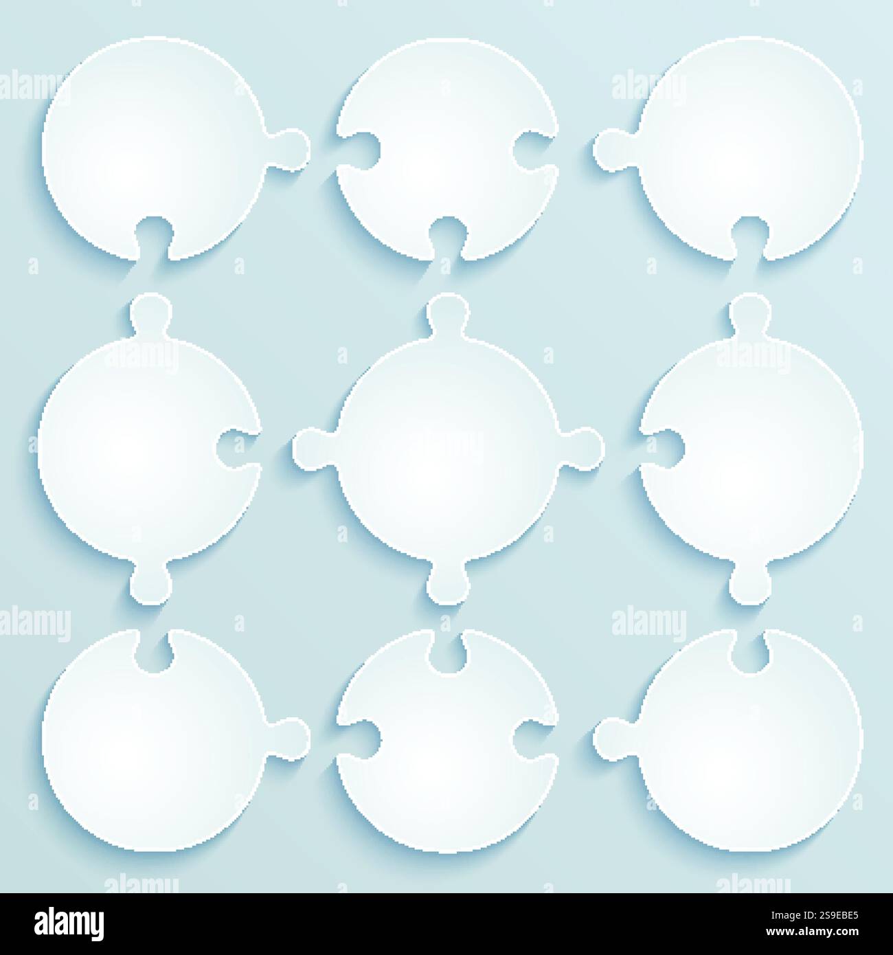 Parts of paper puzzles. Business concept, template Stock Vector Image ...