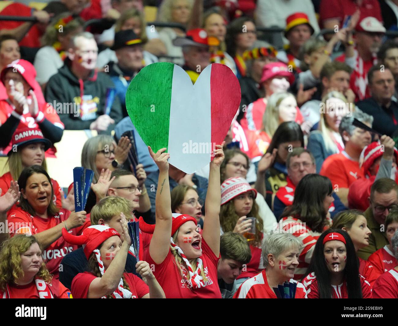 25 January 2025, Denmark, Herning: Handball: World Championship, Italy ...