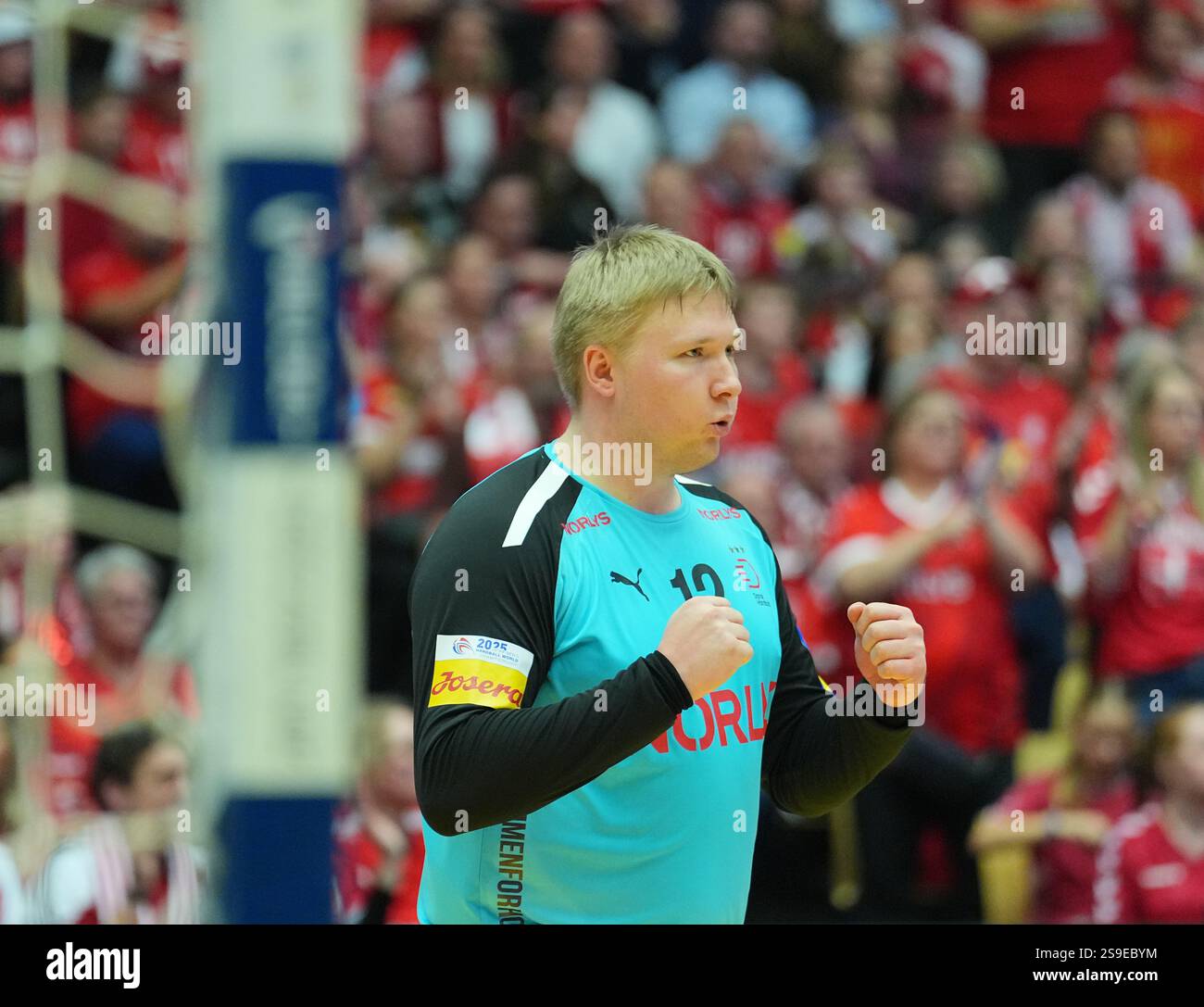 25 January 2025, Denmark, Herning: Handball: World Championship, Czech ...