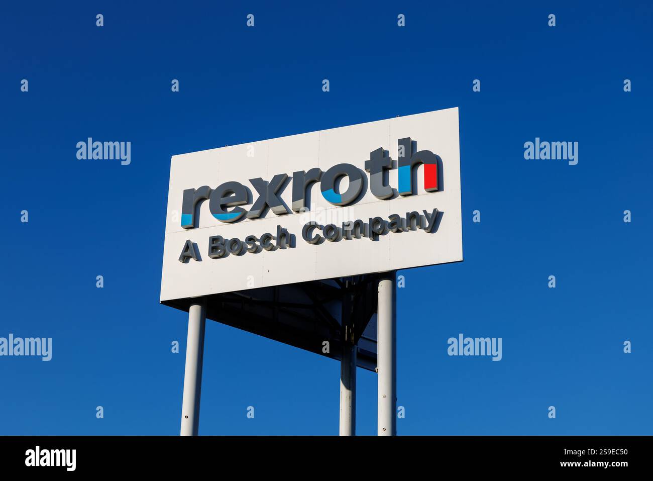 13 January 2025, Bavaria, Schweinfurt: The logo and the lettering ...