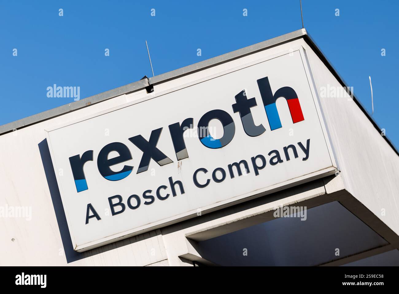 13 January 2025, Bavaria, Schweinfurt: The logo and the lettering ...