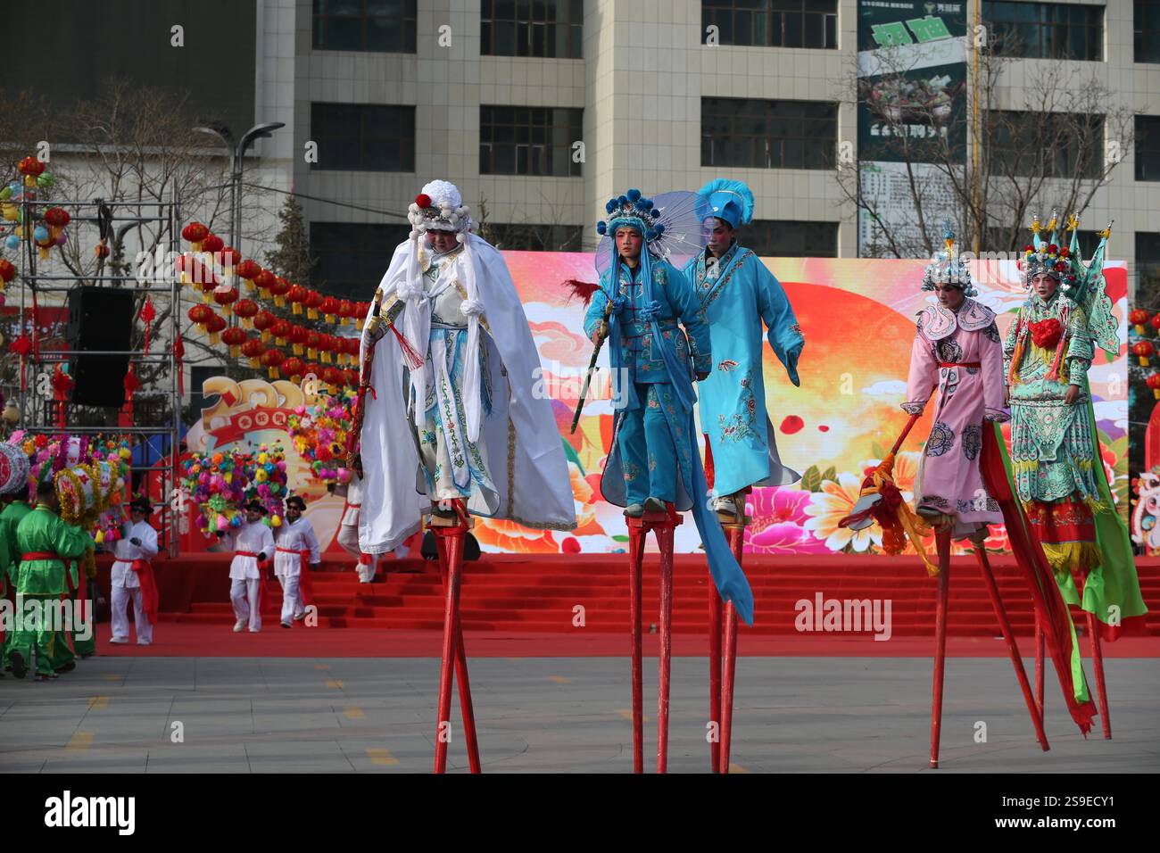 Shehuo actors perform in Xining City, northwest China's Qinghai ...