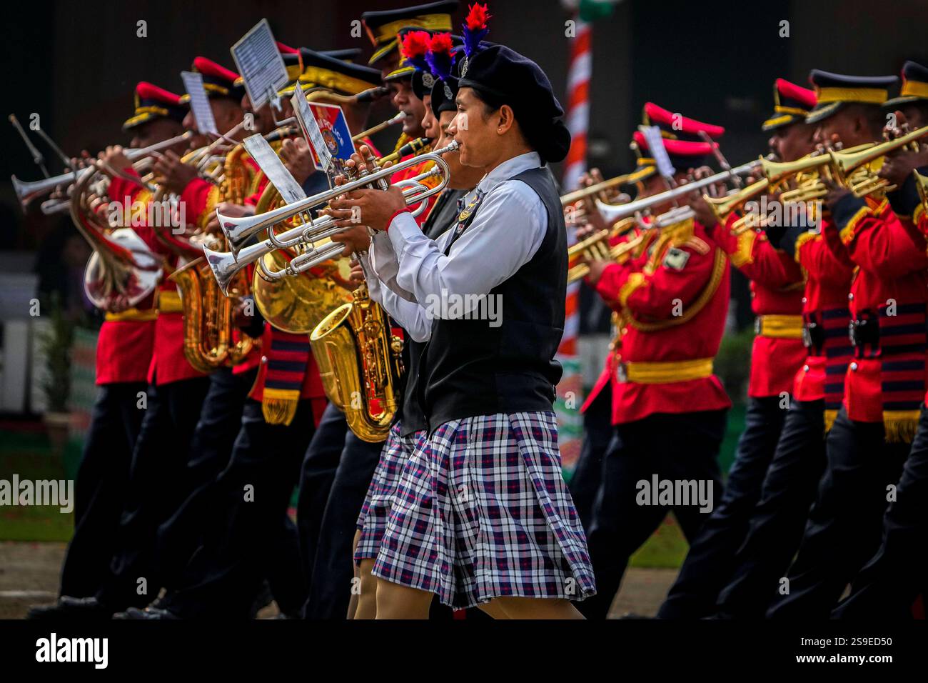 Assam police band party march during India's Republic Day parade in ...
