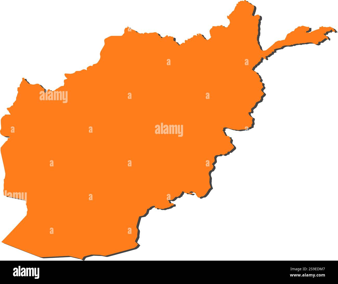 Outline map afghanistan in Stock Vector Images - Alamy