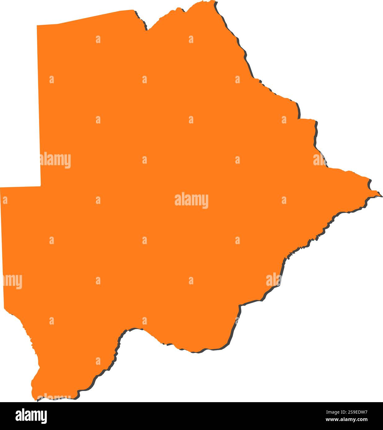 Map of Botswana, filled in orange Stock Vector Image & Art - Alamy