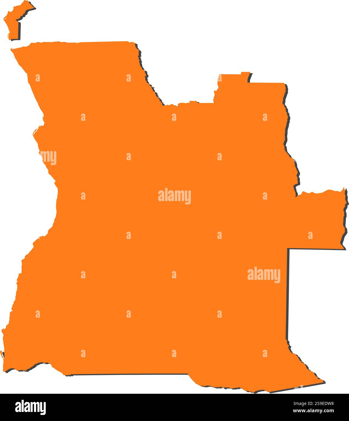 Map of Angola, filled in orange Stock Vector Image & Art - Alamy