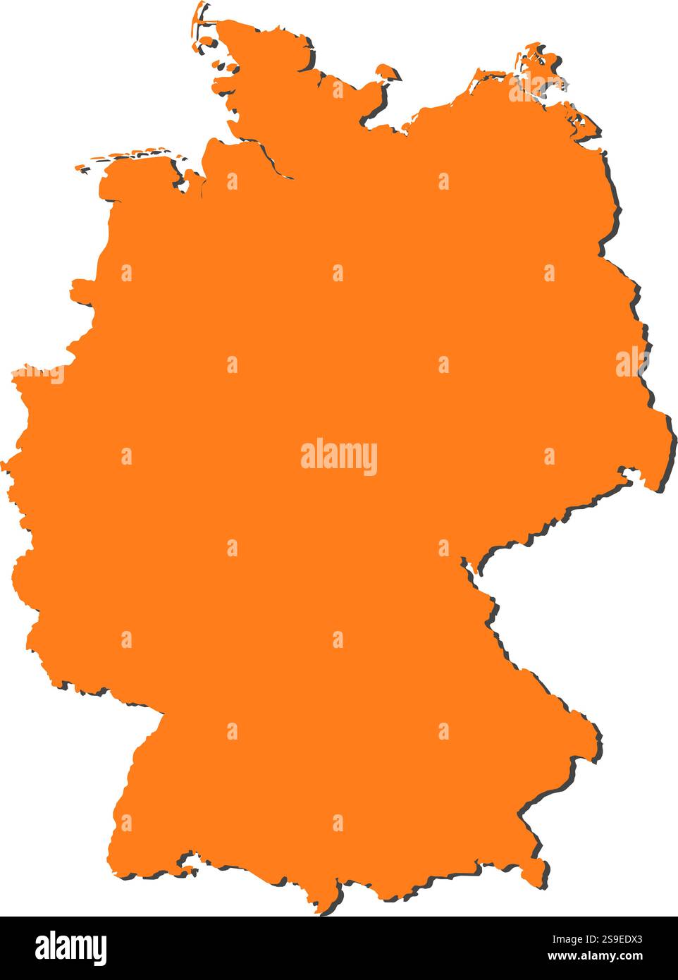 Map of Germany, filled in orange Stock Vector Image & Art - Alamy