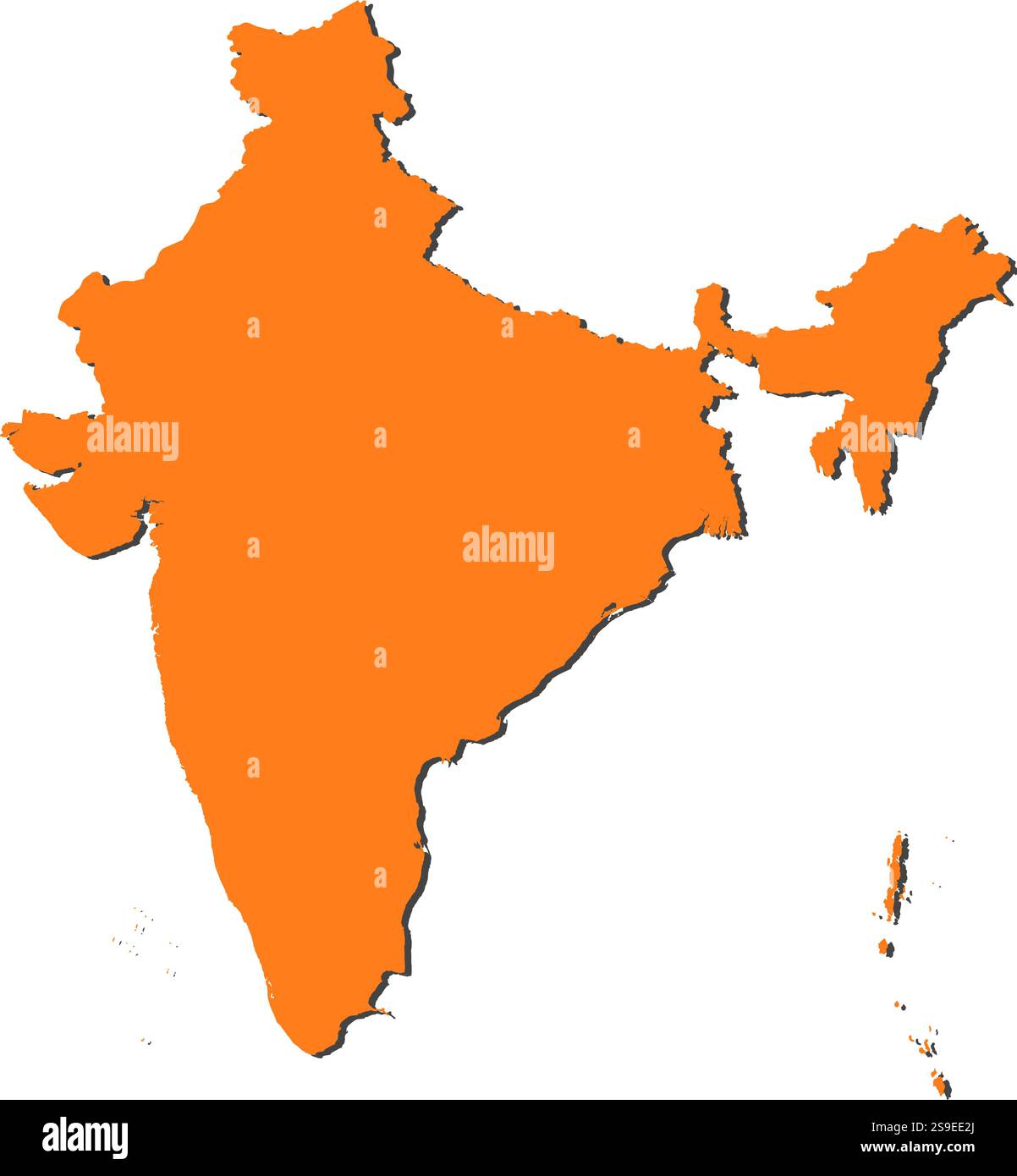 Map india filled in Stock Vector Images - Alamy
