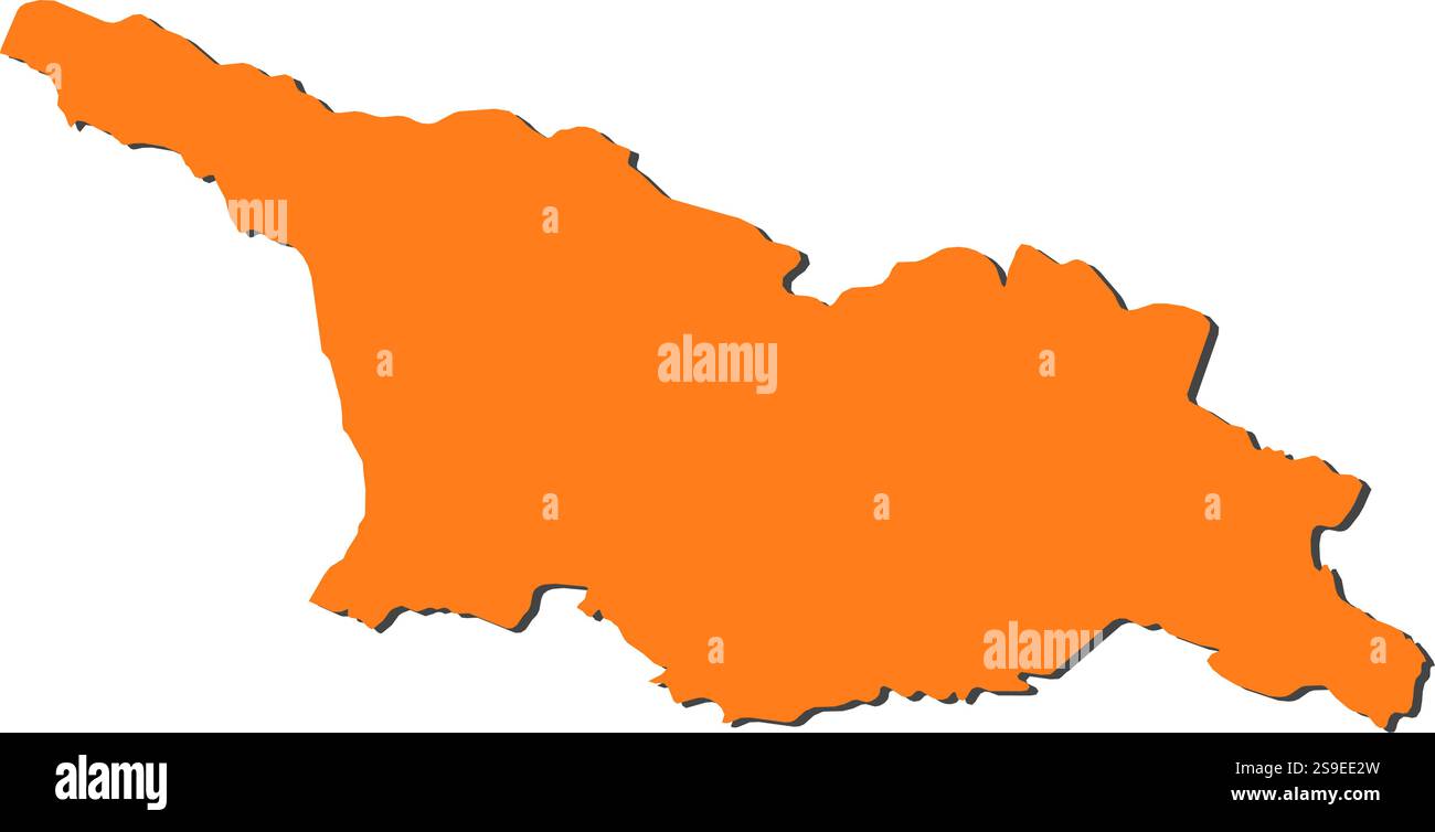 Map of Georgia, filled in orange Stock Vector Image & Art - Alamy