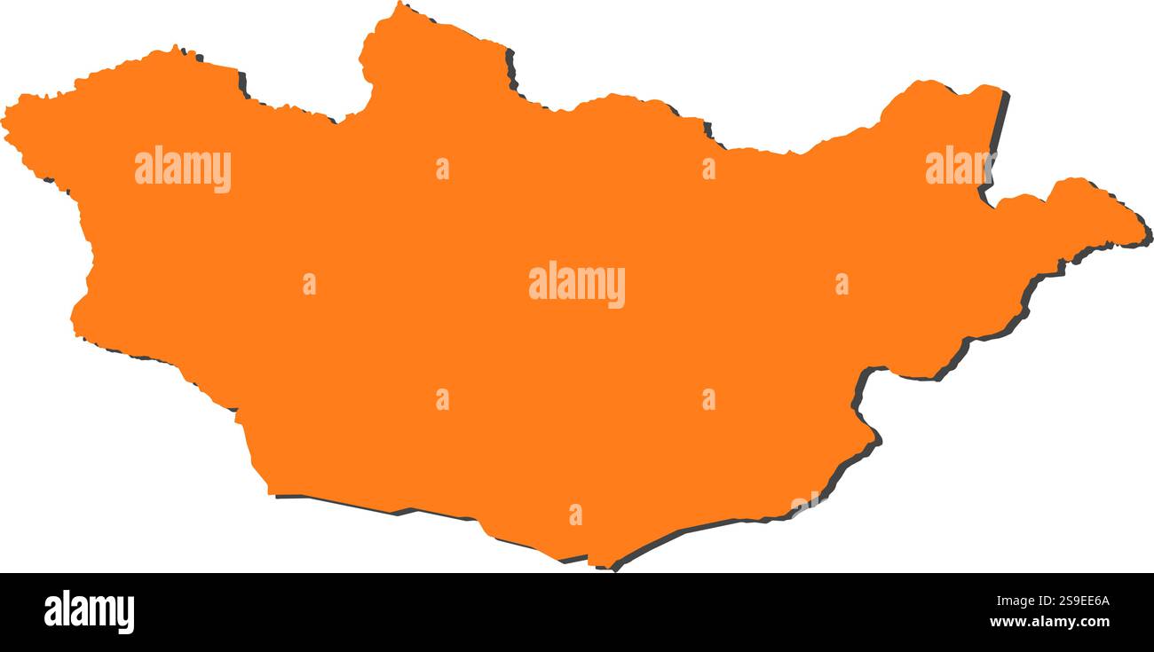 3d map mongolia borders hi-res stock photography and images - Alamy
