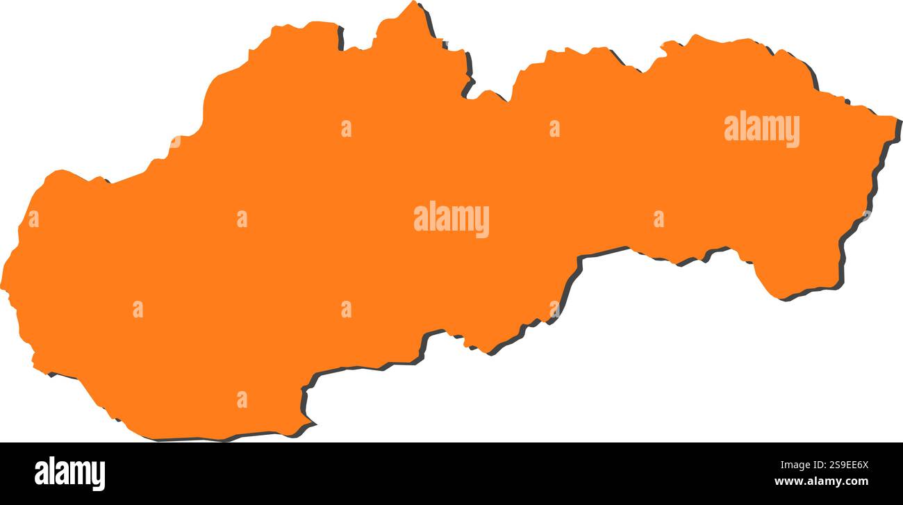 Simple outline map slovakia hi-res stock photography and images - Alamy