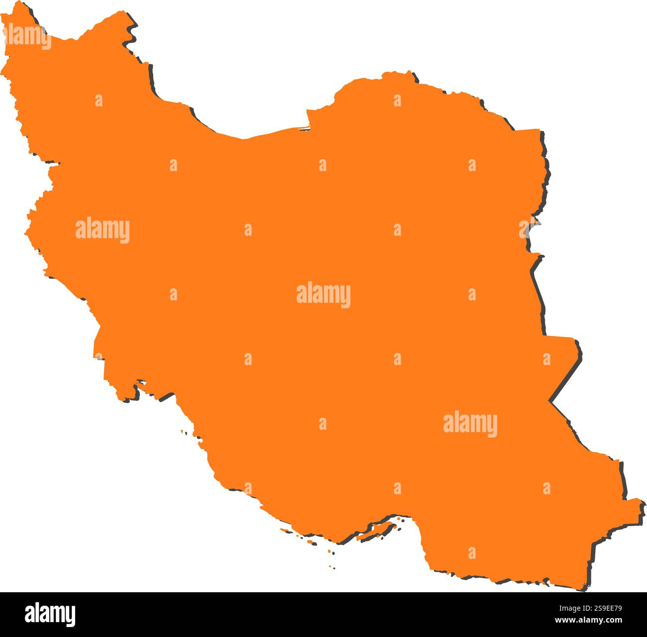 Map of Iran, filled in orange Stock Vector Image & Art - Alamy