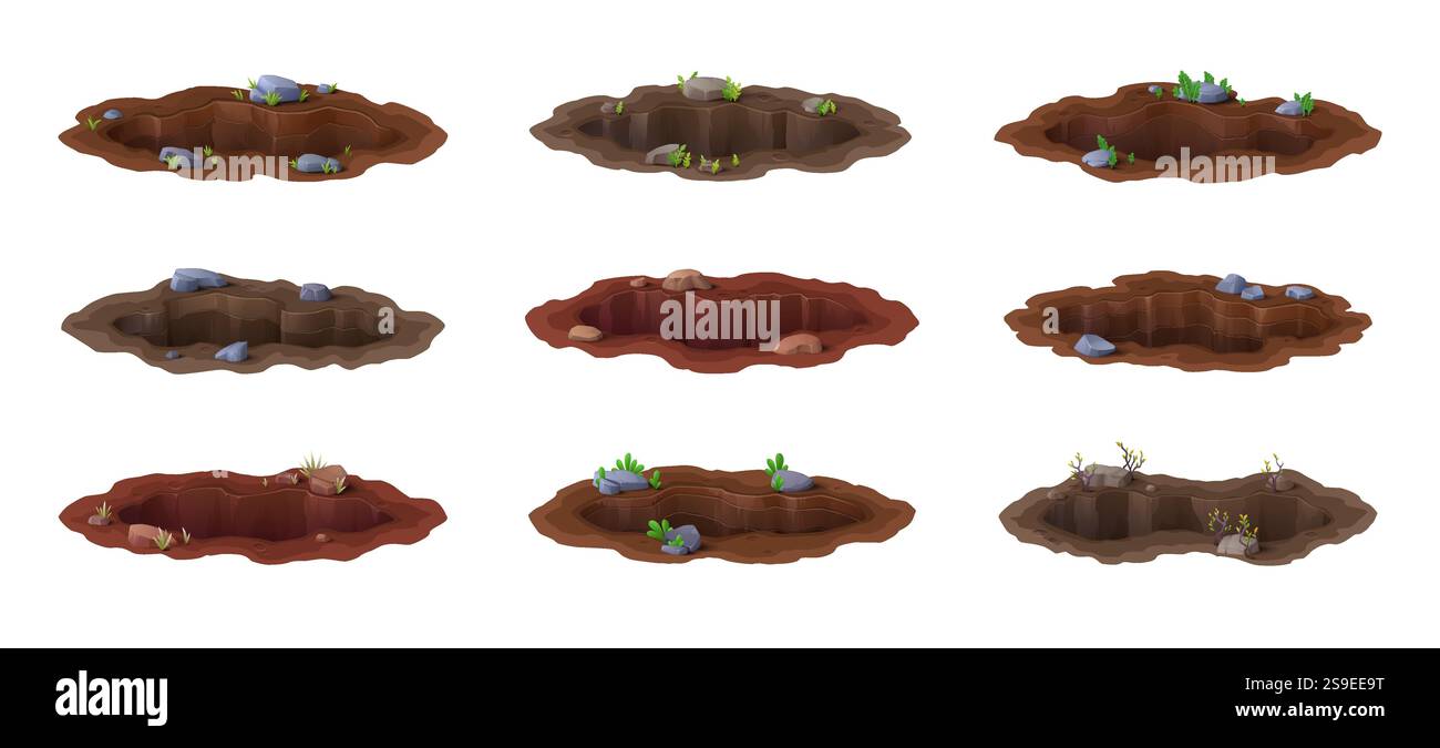 Rock erosion holes Stock Vector Images - Alamy