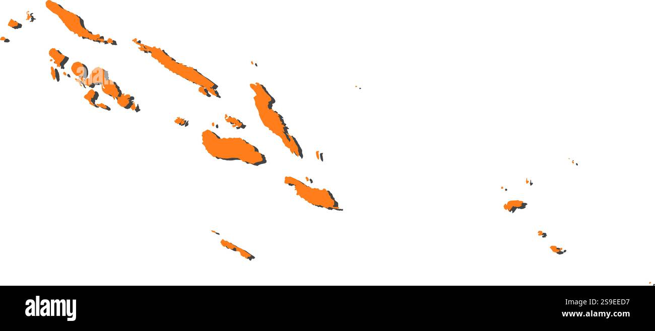 Map of Solomon Islands, filled in orange Stock Vector Image & Art - Alamy