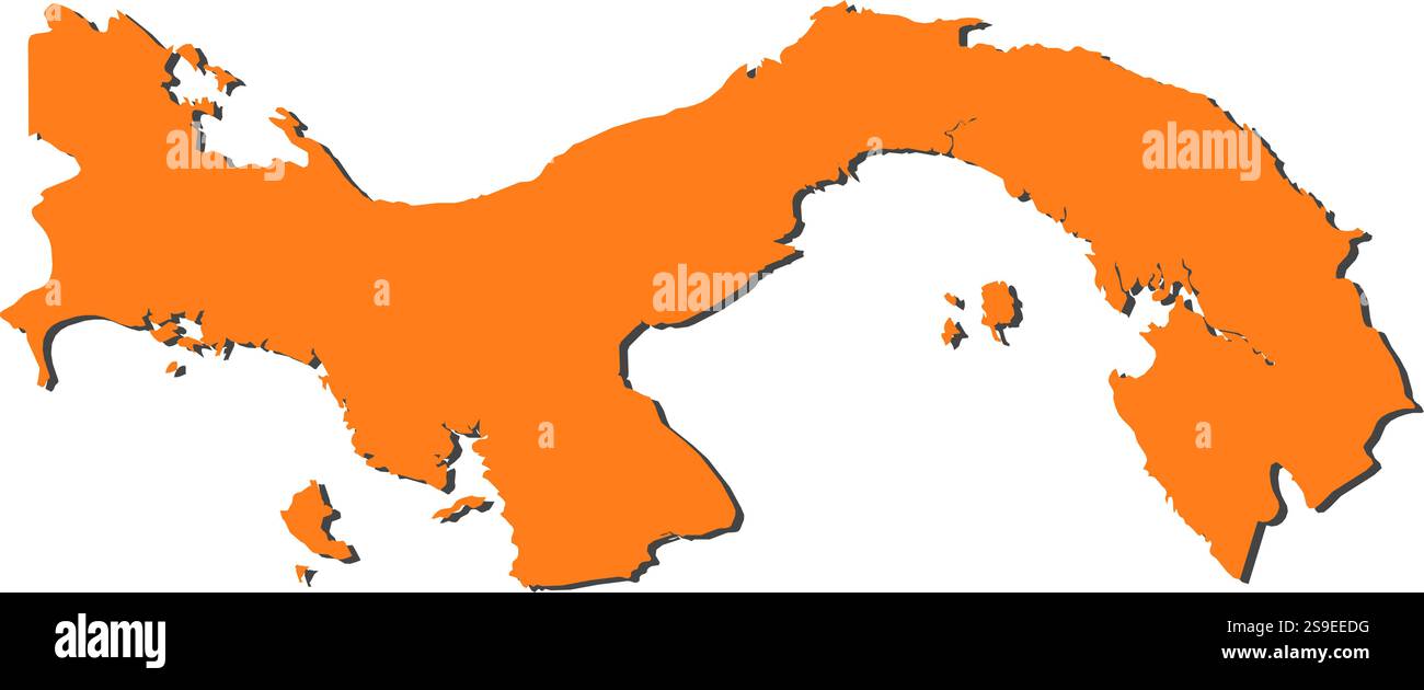 Map of Panama, filled in orange Stock Vector Image & Art - Alamy