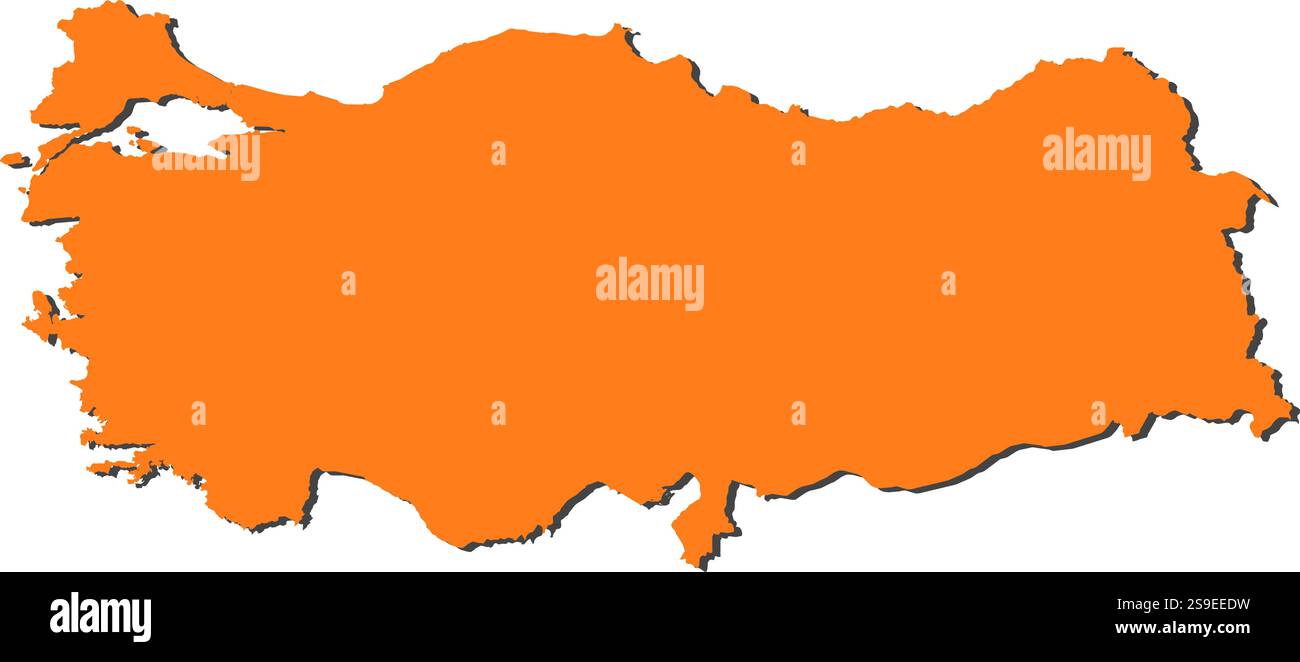 Map of Turkey, filled in orange Stock Vector Image & Art - Alamy