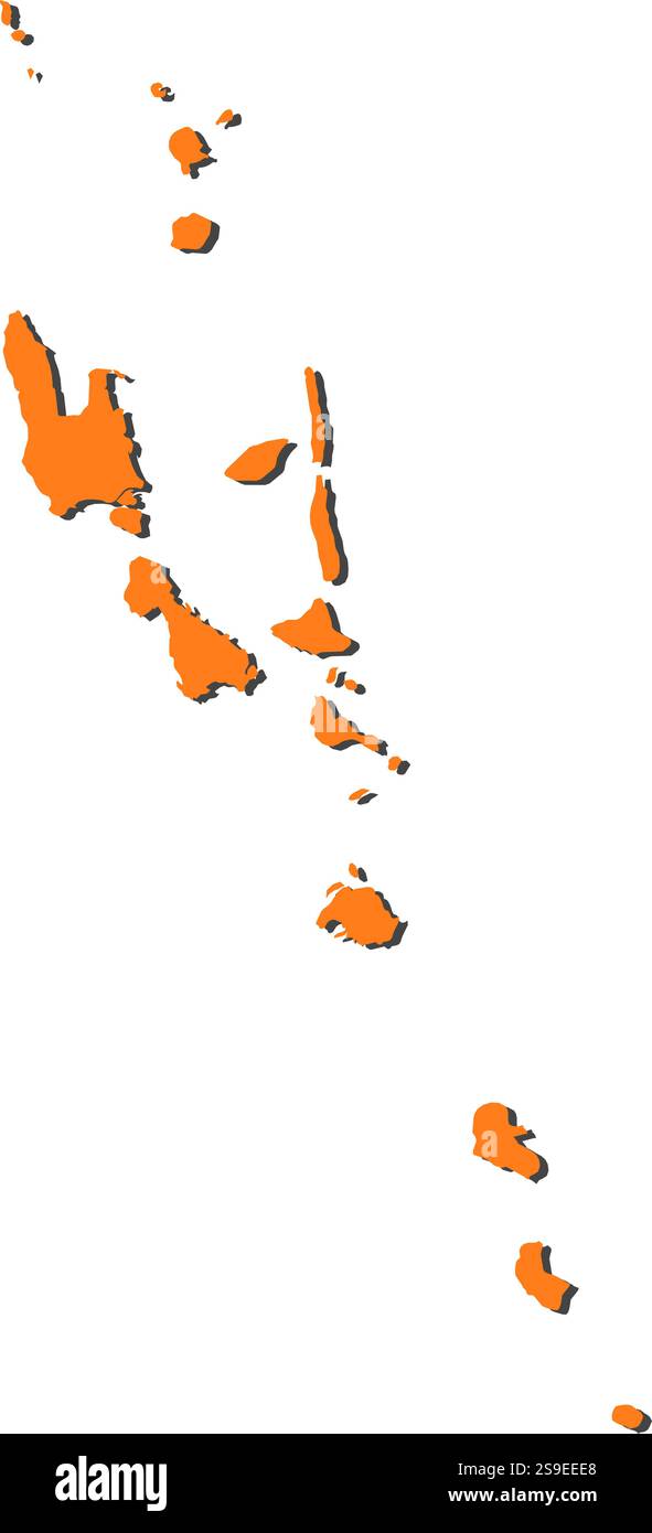 Map of Vanuatu, filled in orange Stock Vector Image & Art - Alamy