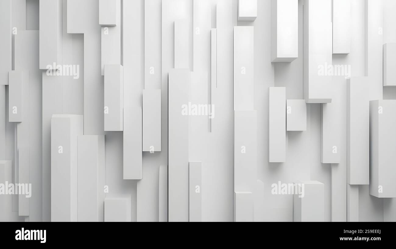 Elegant Grid of Angular Shapes in Minimalist Monochrome 3D ...