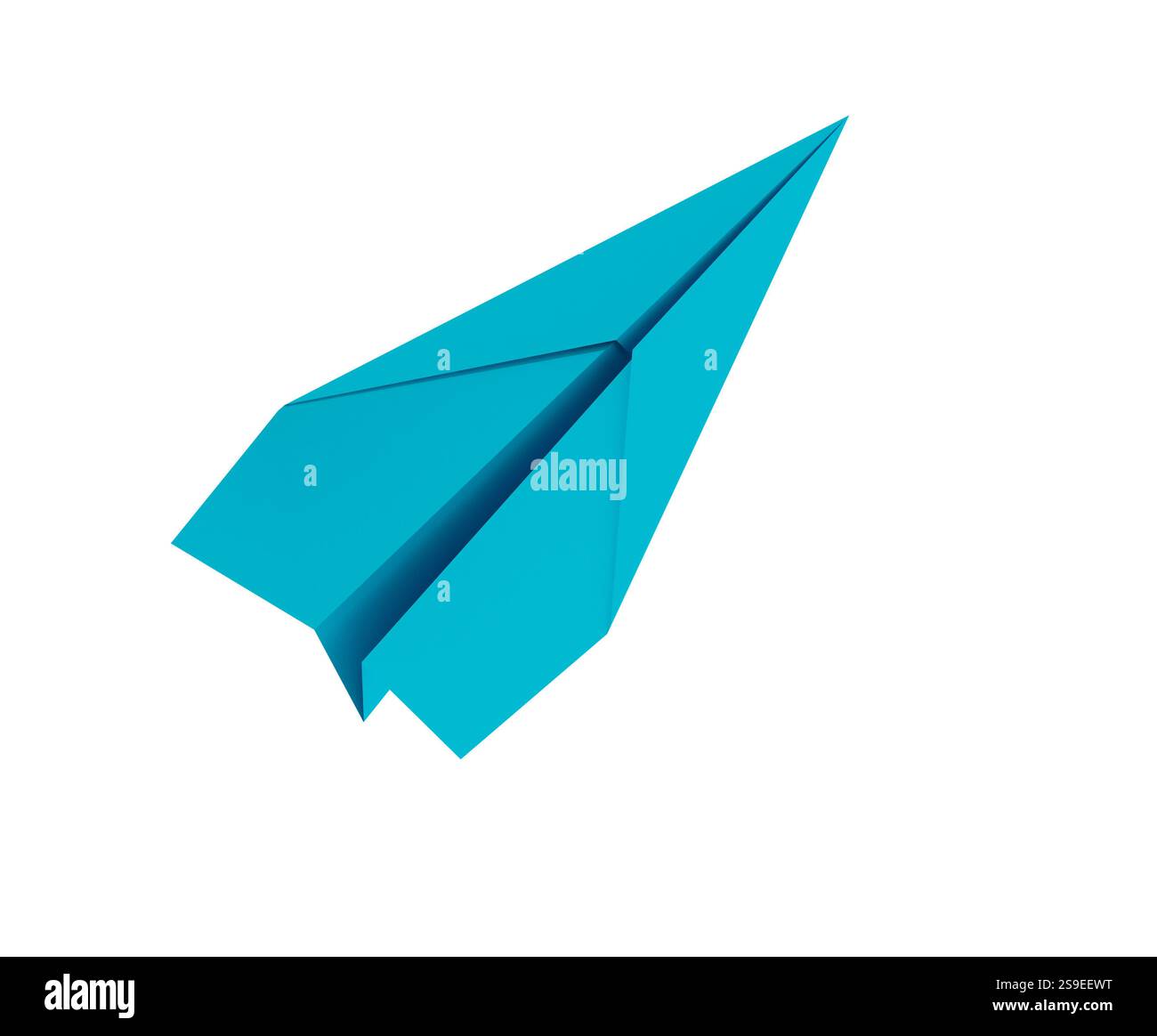 Ambition and target concept with paper plane. 3d rendering Stock Photo ...
