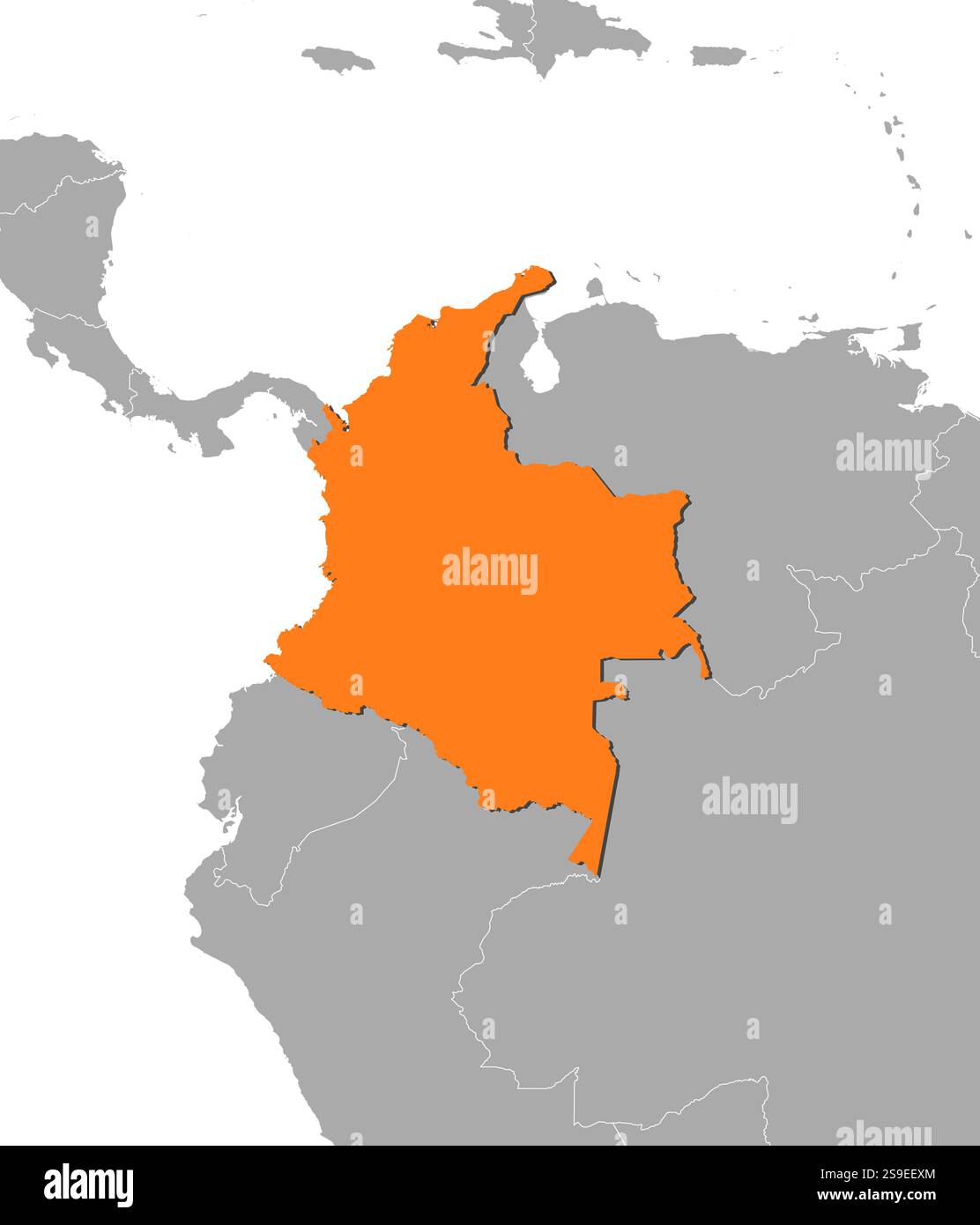 Borders colombia in colors hi-res stock photography and images - Alamy