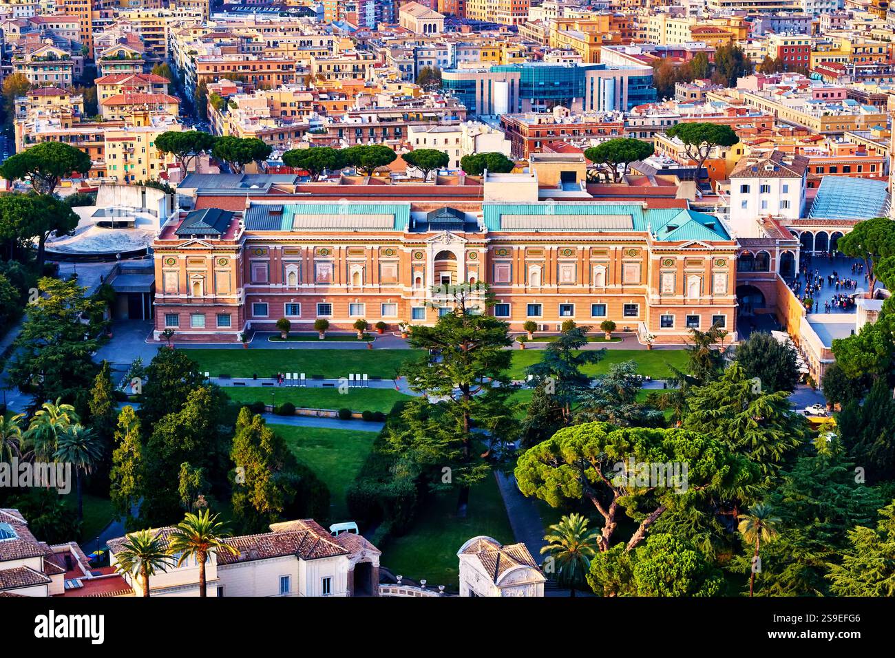 Pinacoteca Vaticana, part of the Vatican museums, inside Vatican City surrounded by Vatican ...