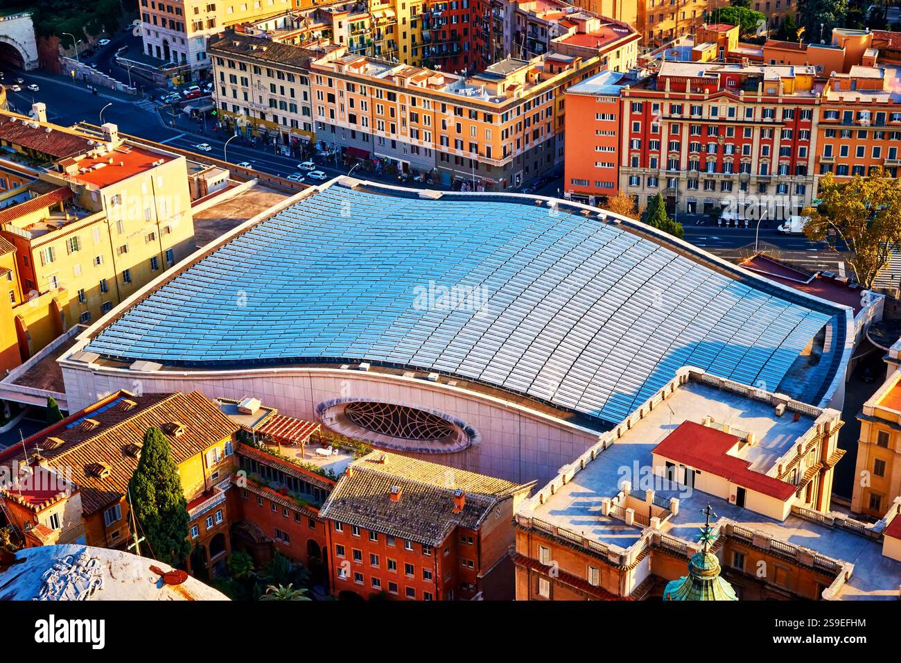 Pope Paul VI Audience Hall, viewed from the dome of St. Peter's ...