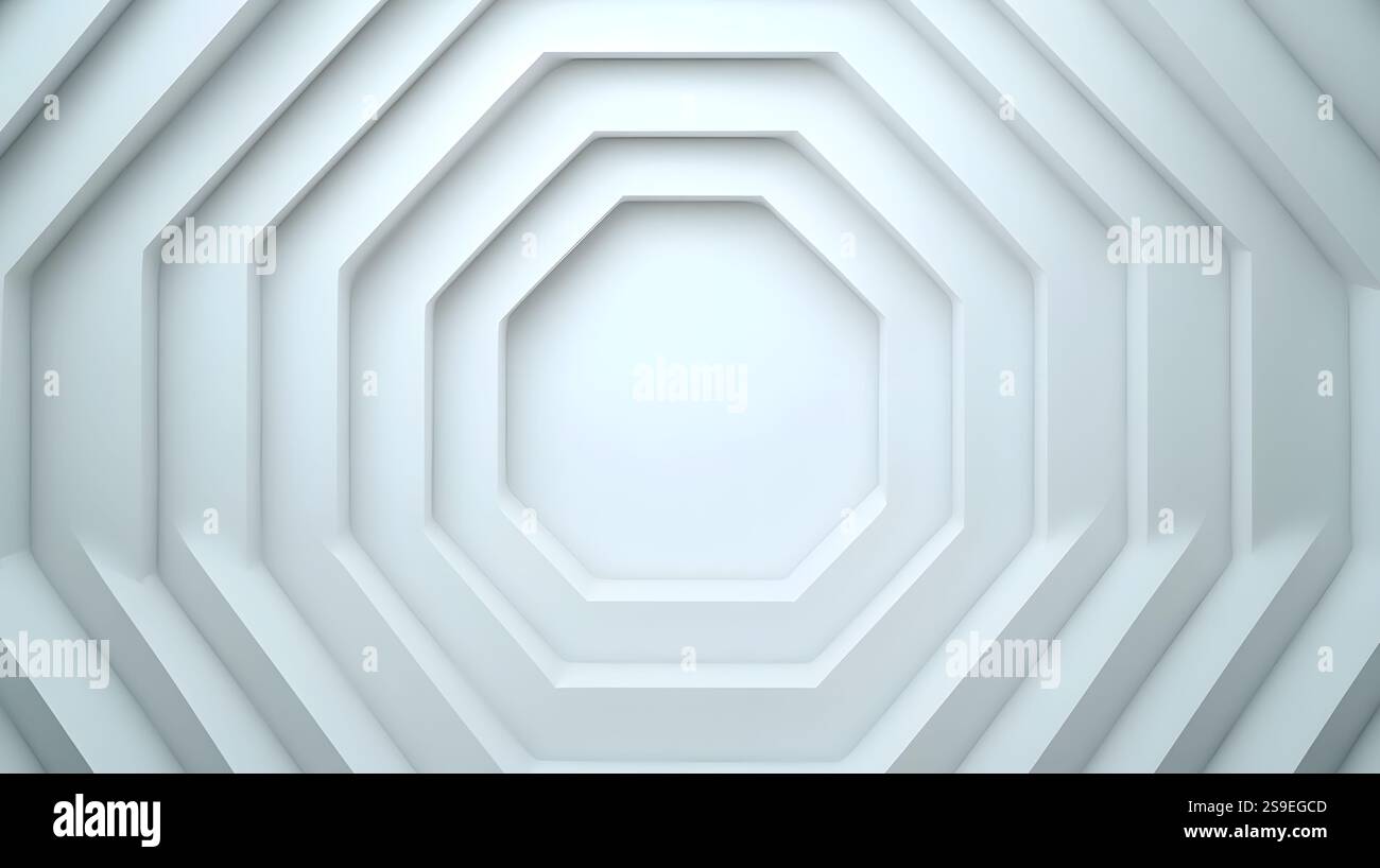 Seamless layered concentric hexagon patterns with subtle shadows and a ...