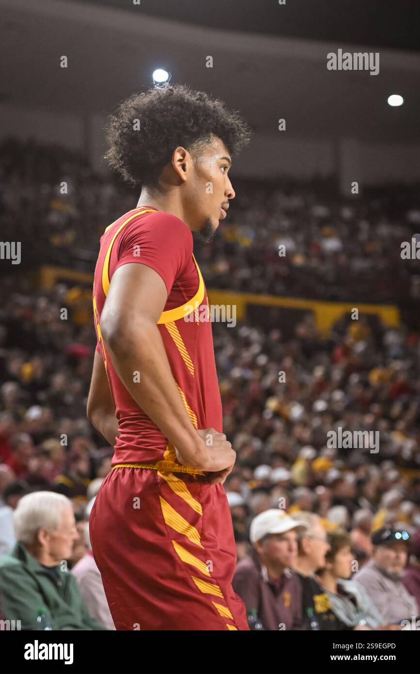 Iowa State Cyclones guard Curtis Jones (5) awaits the inbound pass in ...