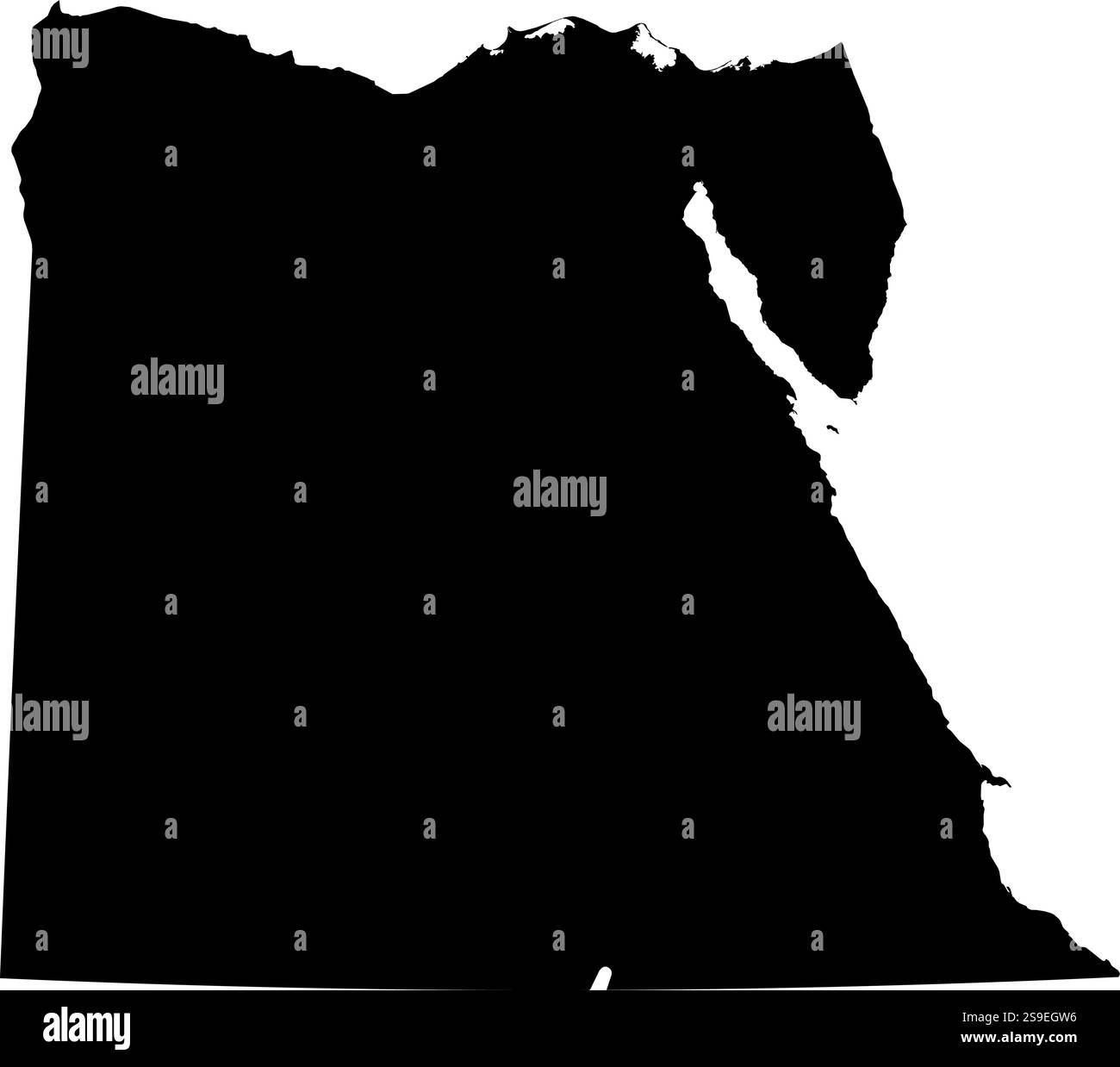 Map of Egypt in black Stock Vector Image & Art - Alamy