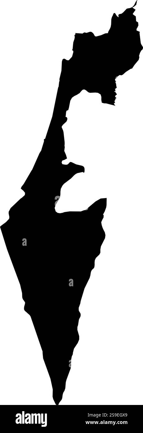 Map of Israel in black Stock Vector Image & Art - Alamy