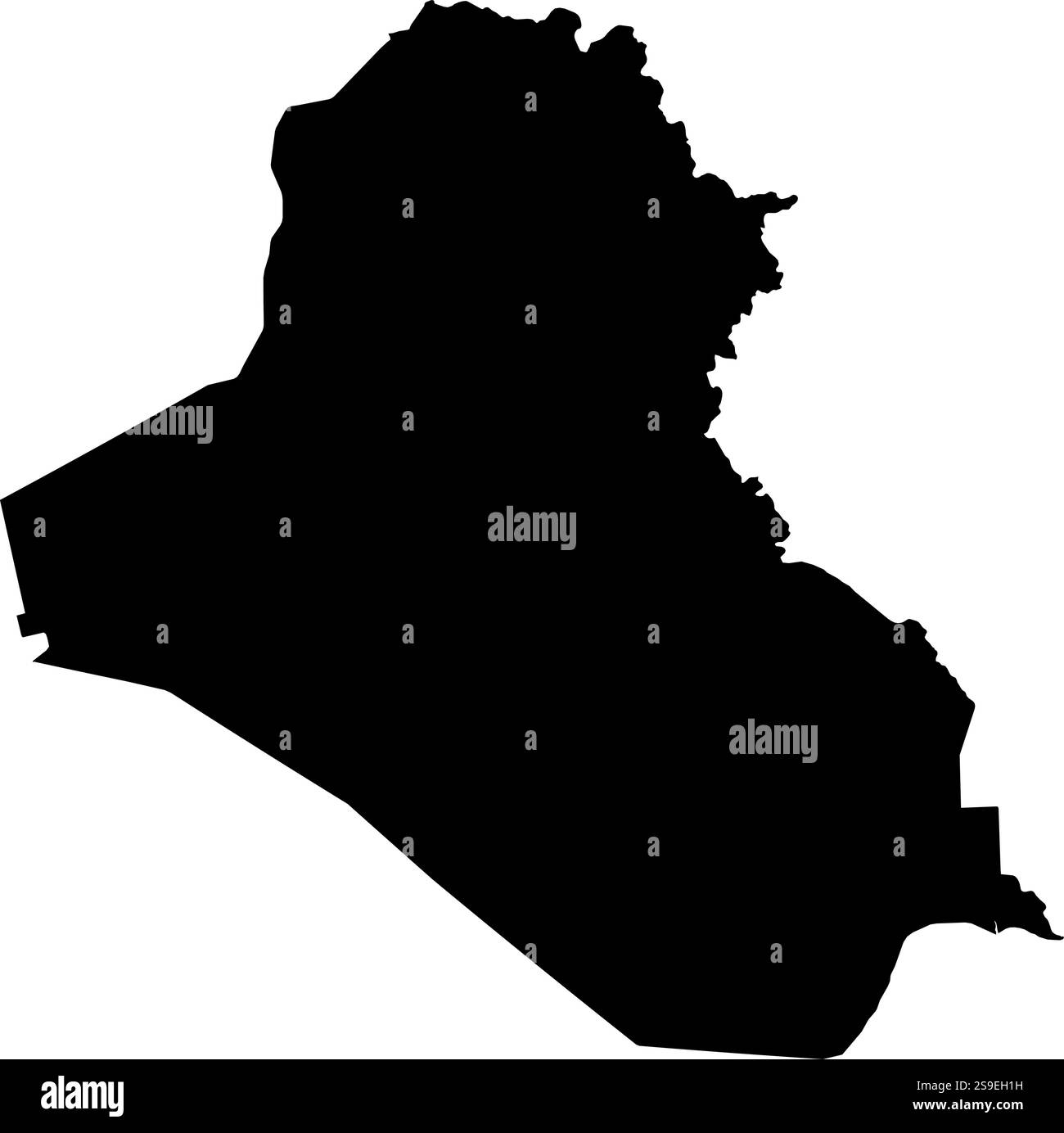 Map of Iraq in black Stock Vector Image & Art - Alamy