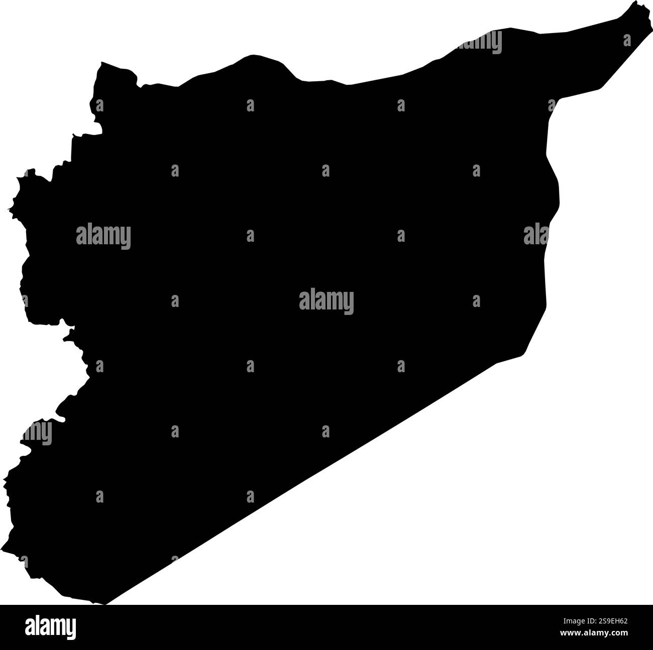Map of Syria in black Stock Vector Image & Art - Alamy