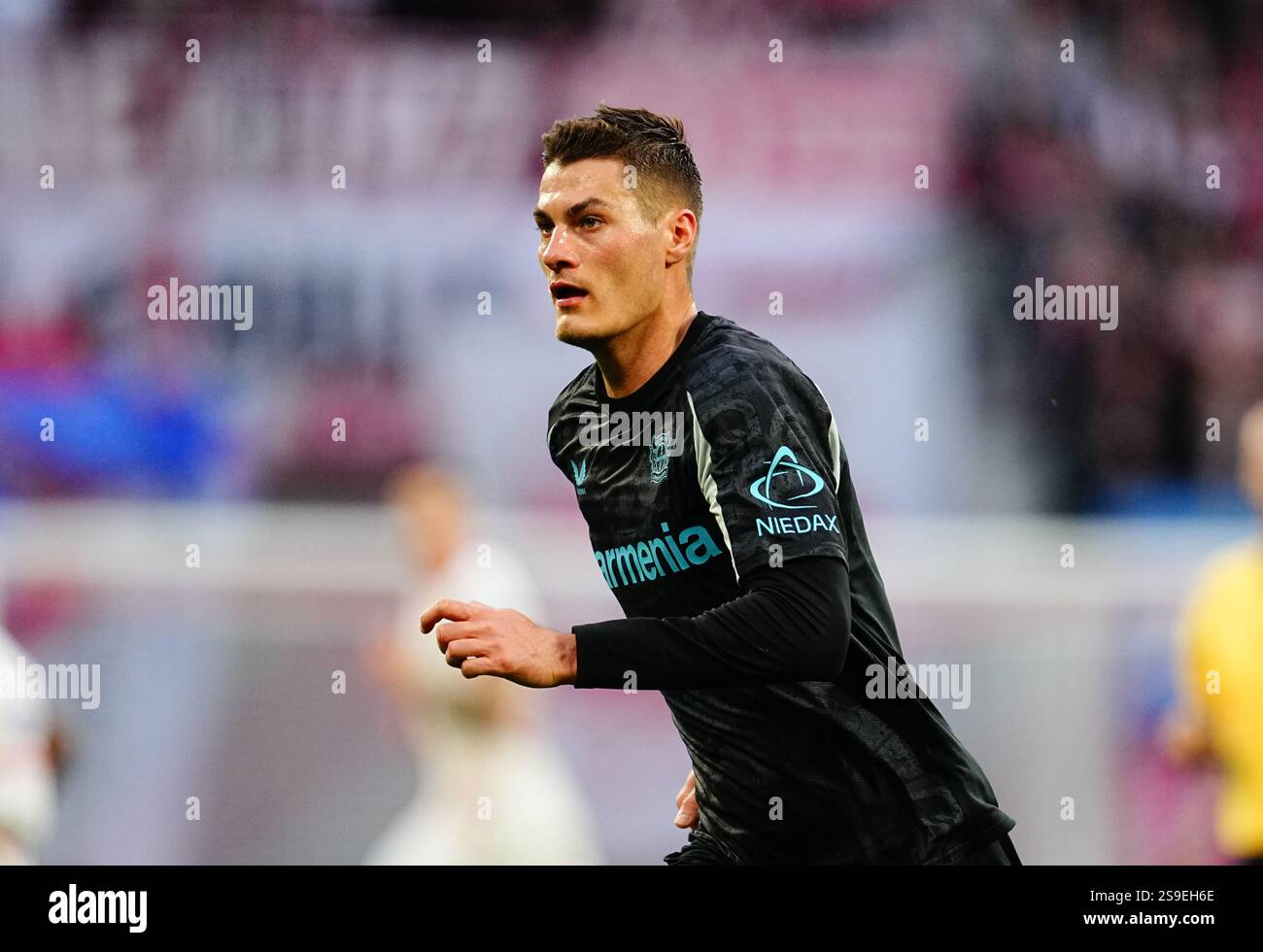January 25 2025: Patrik Schick (Bayer Leverkusen) looks on during a 1 ...