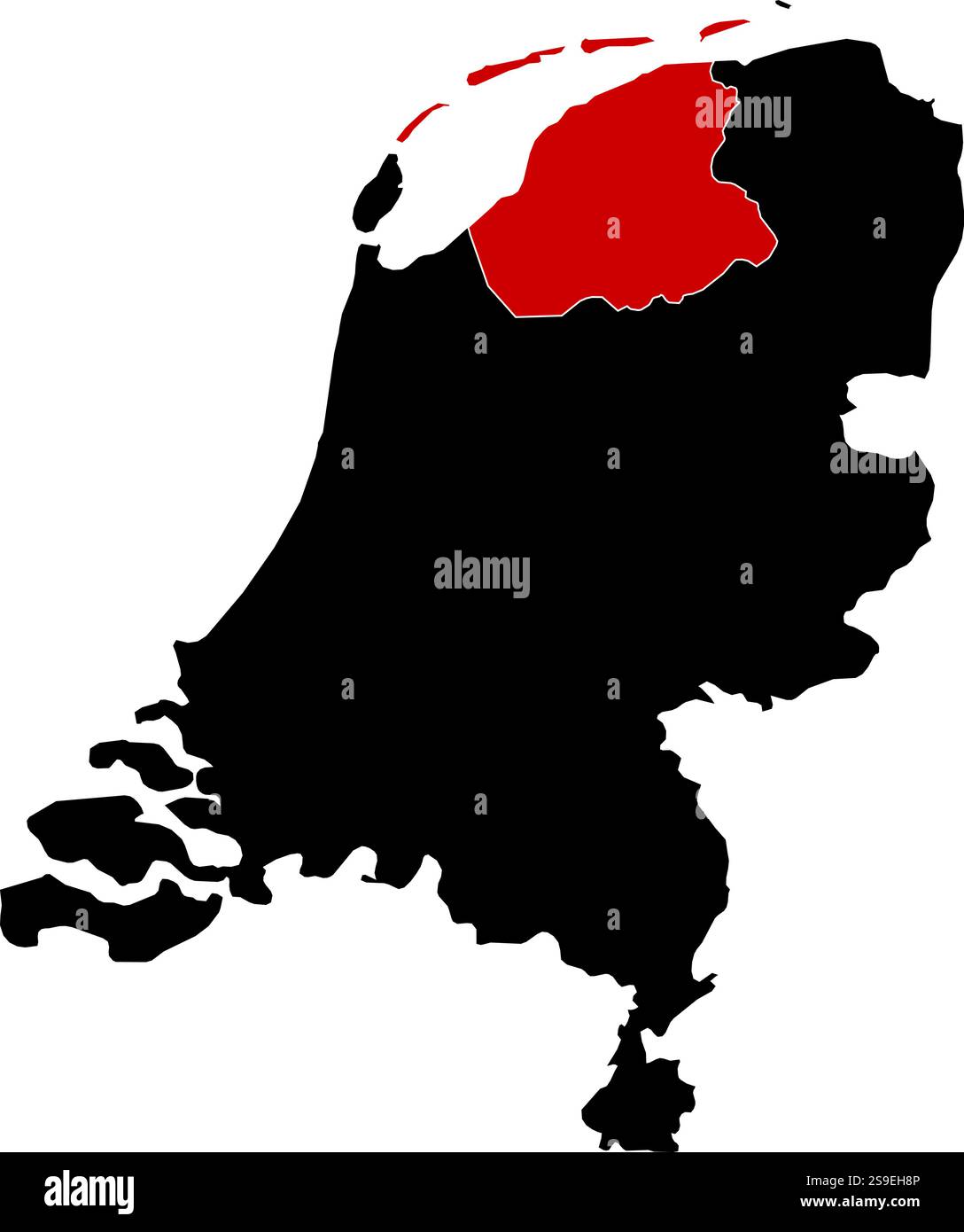 Map friesland in netherlands Stock Vector Images - Alamy