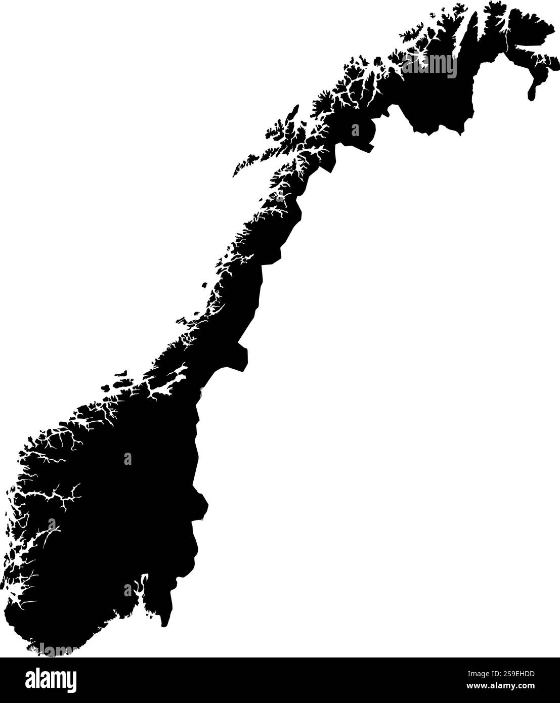 Norway map map in Black and White Stock Photos & Images - Alamy