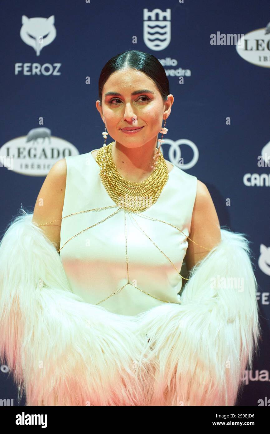 Pontevedra. Spain. 20250126, Erea Louro attends ‘Feroz Awards' 2025 Red Carpet at Pazo de la ...