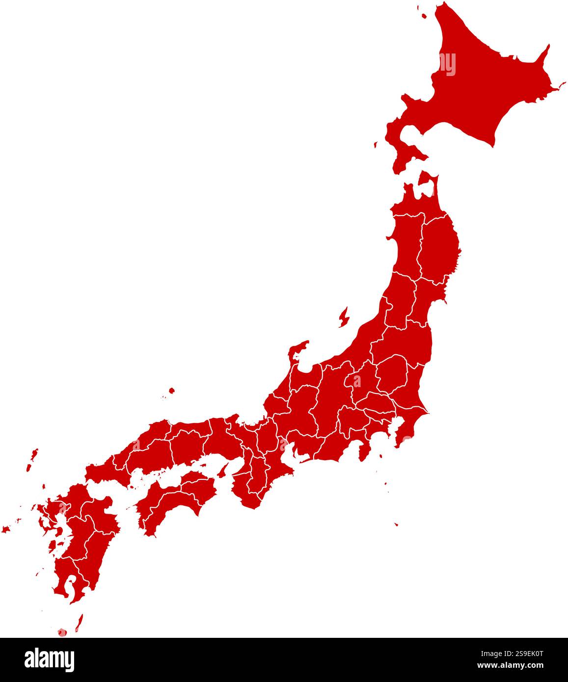 Map japan provinces in hi-res stock photography and images - Alamy
