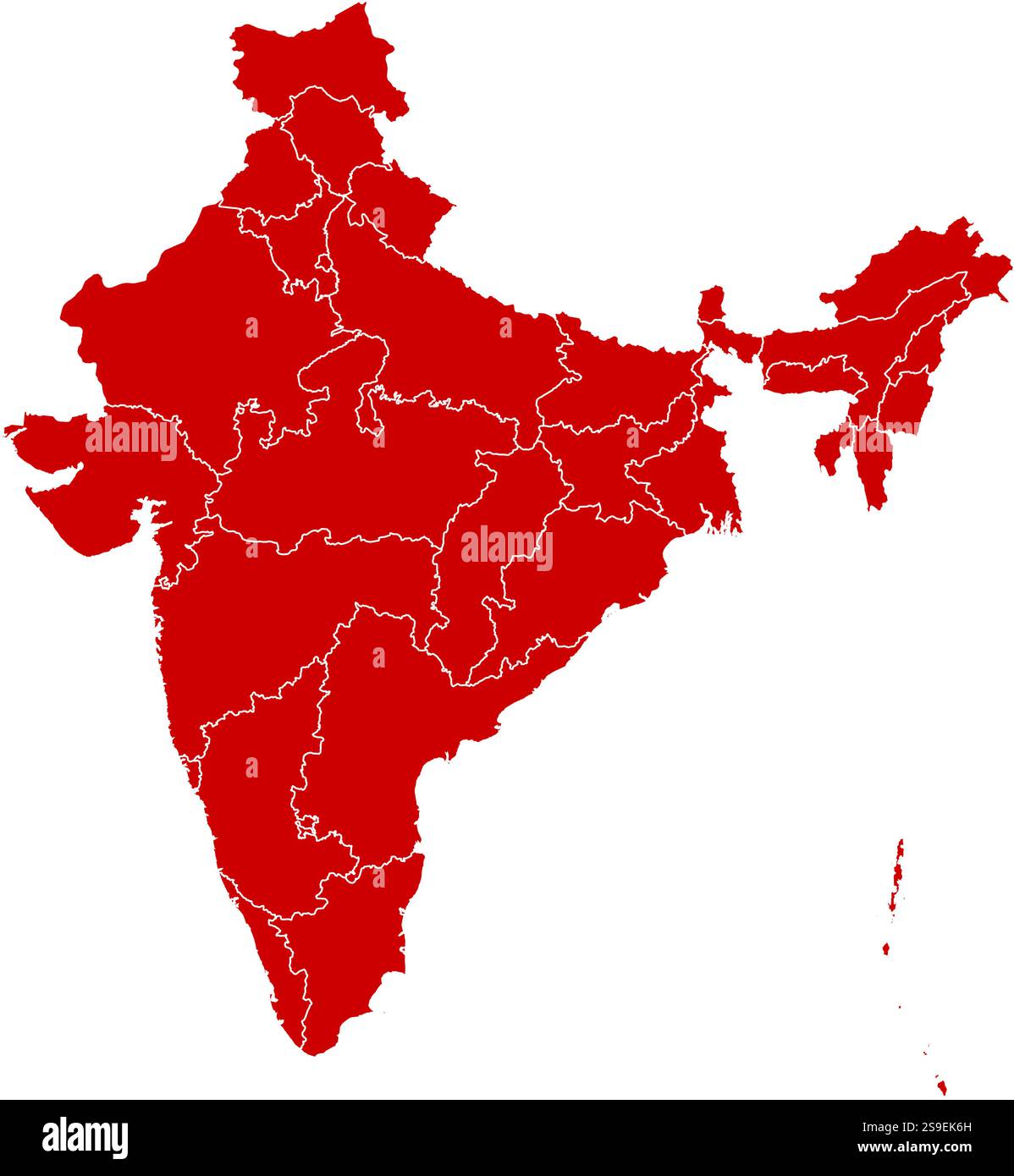 Political maps of india Stock Vector Images - Alamy