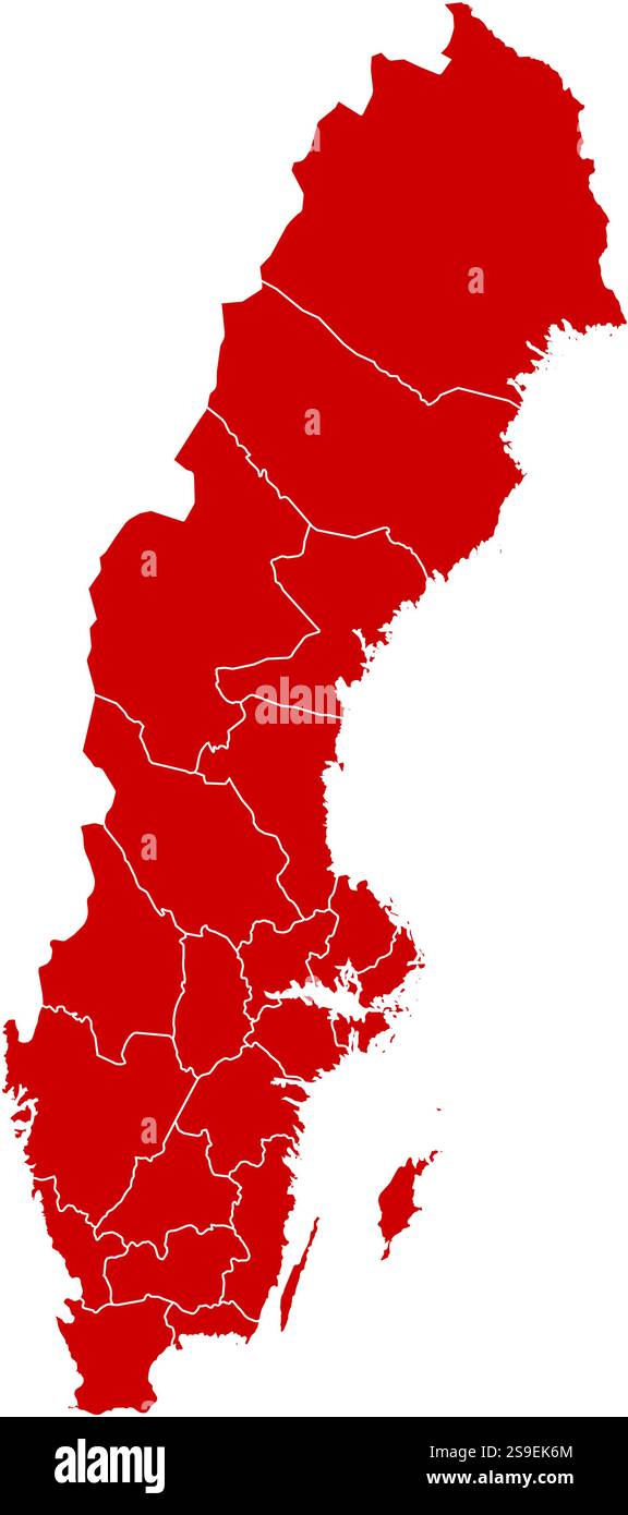 Sweden map in black hi-res stock photography and images - Alamy