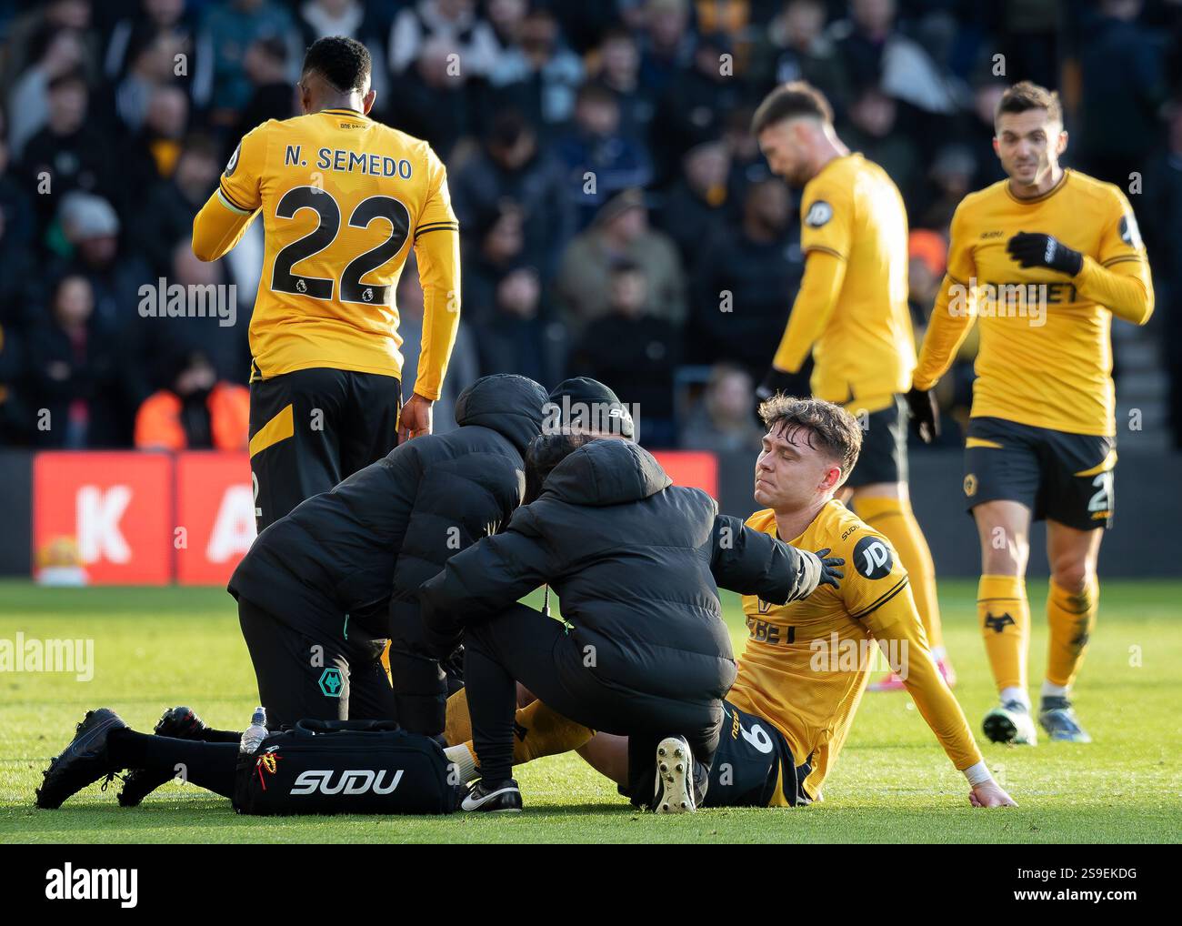 Wolverhampton, England, 25th January 2025. Jörgen Strand Larsen of ...