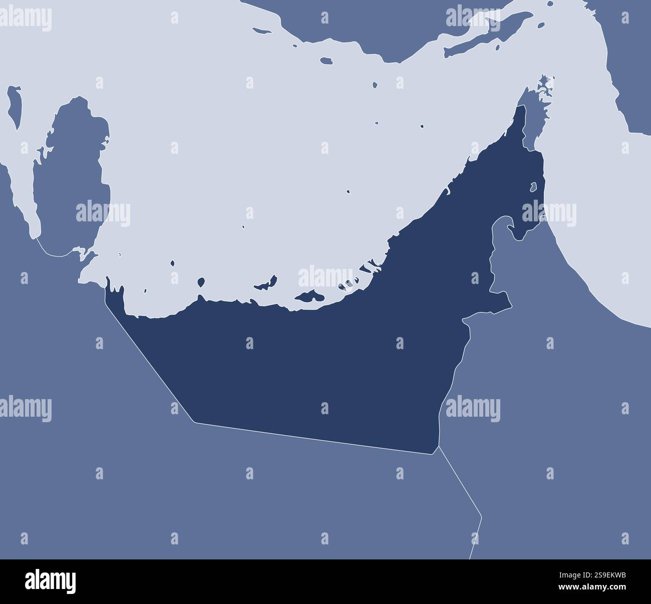 Map of United Arab Emirates and nearby countries, United Arab Emirates ...