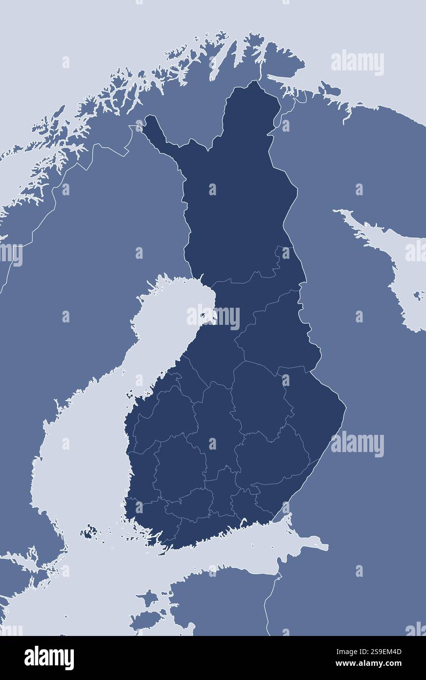 Finland borders map Stock Vector Images - Alamy