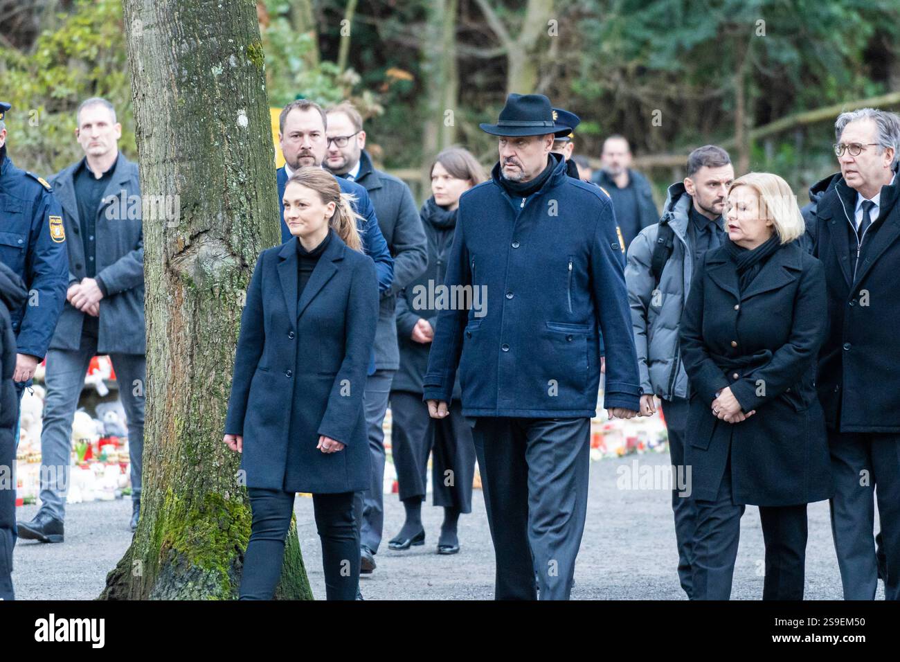 Aschaffenburg, Bavaria, Germany - January 26, 2025: Memorial service ...