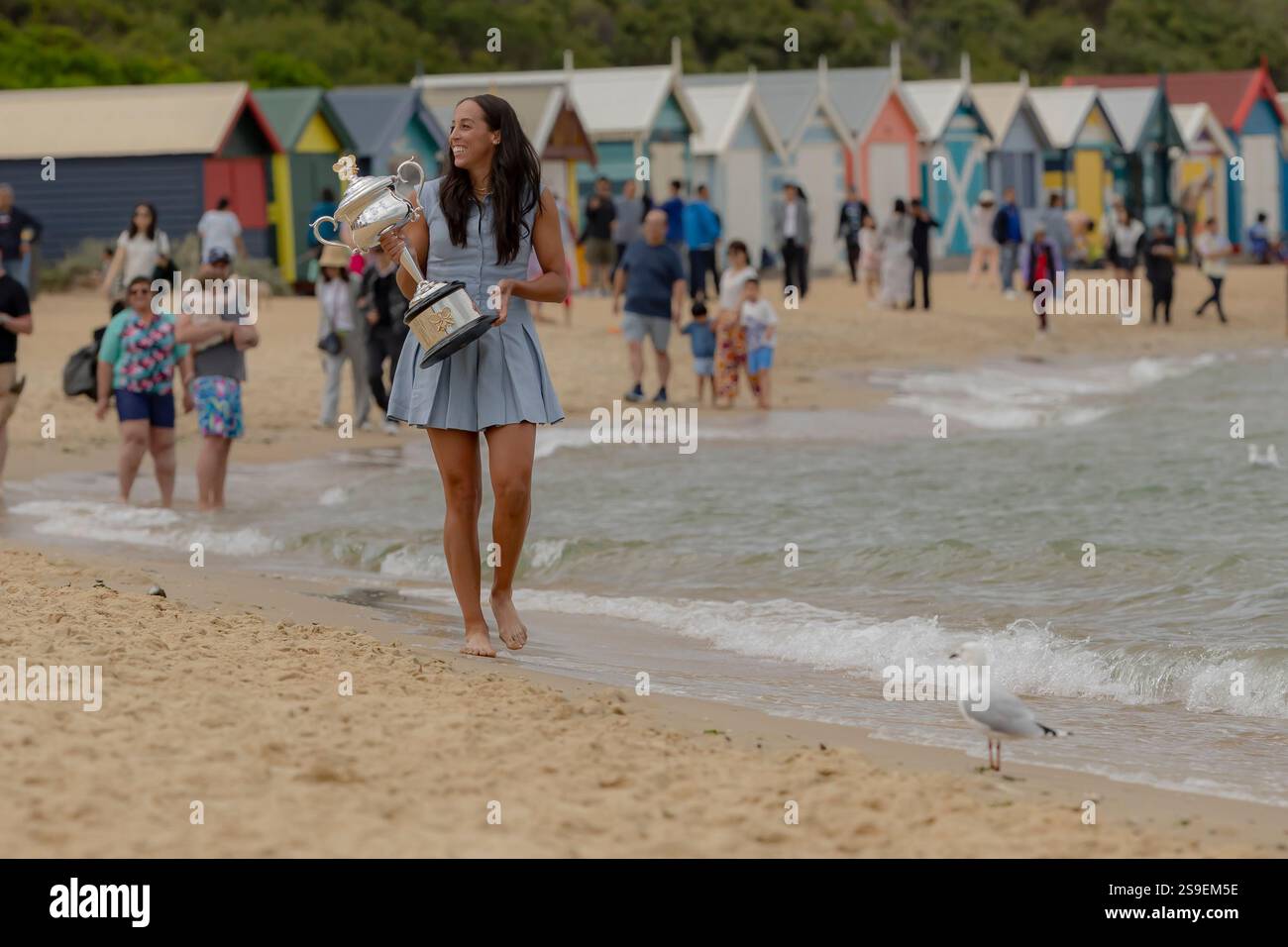 (250126) -- MELBOURNE, Jan. 26, 2025 (Xinhua) -- Madison Keys of the U ...
