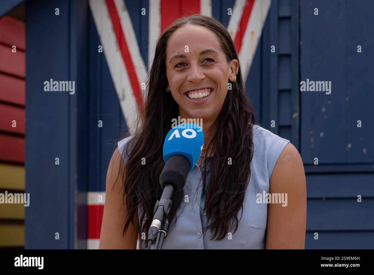 (250126) -- MELBOURNE, Jan. 26, 2025 (Xinhua) -- Madison Keys of the U ...