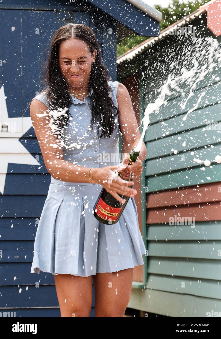 (250126) -- MELBOURNE, Jan. 26, 2025 (Xinhua) -- Madison Keys of the U ...
