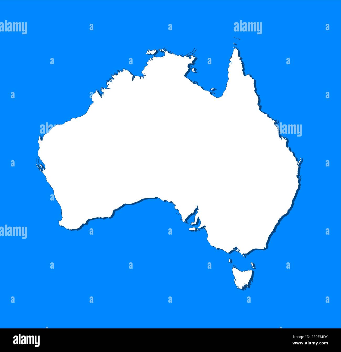 Map of Australia wich blue background Stock Vector Image & Art - Alamy
