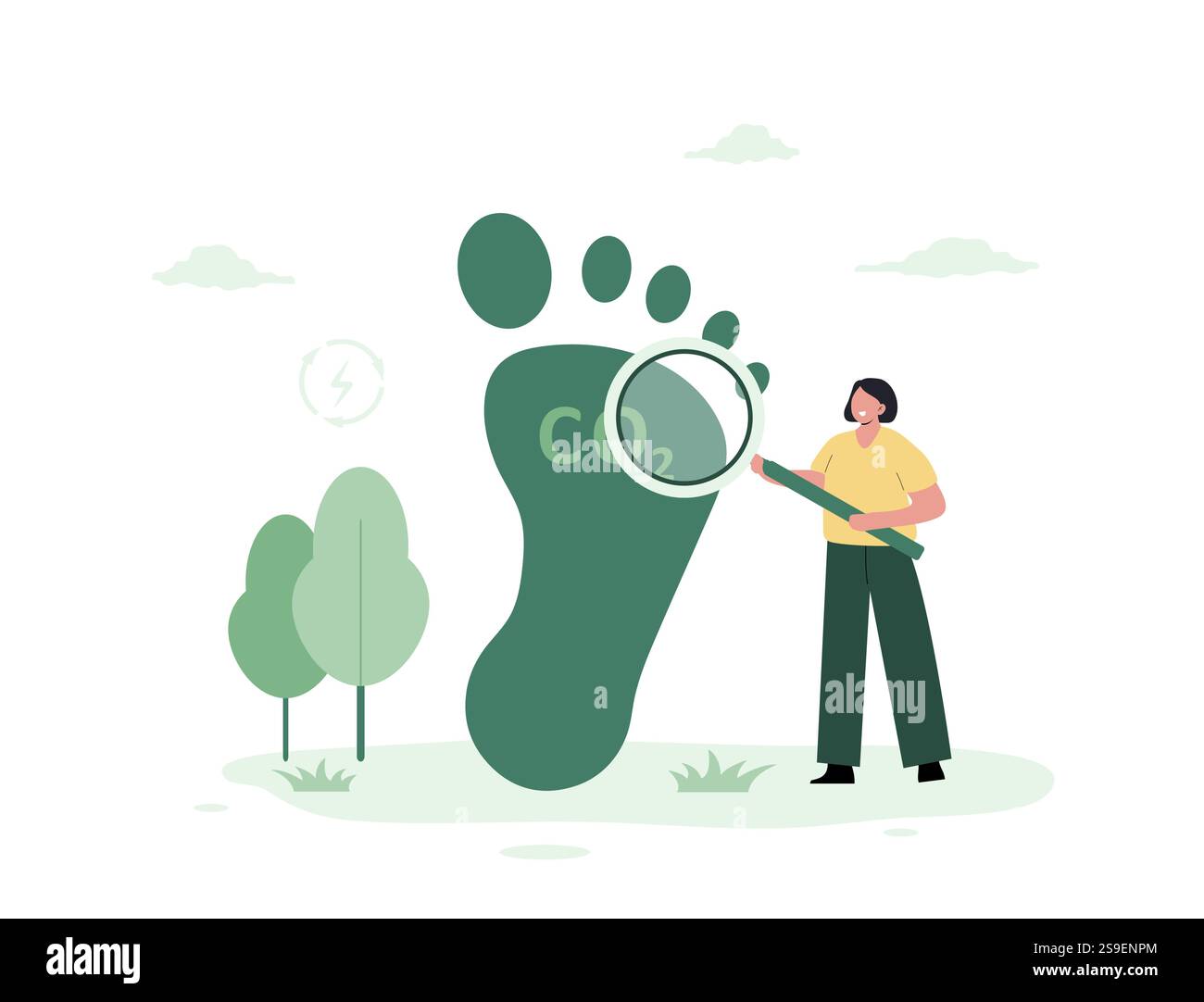CO2 neutral. Carbon dioxide footprint, environmental pollution. Climate ...